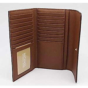 Michael Kors Jet Set Travel Large Trifold Leather Wallet (Vanilla)