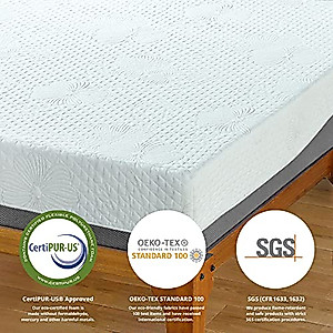 Olee Sleep 10 inch Aquarius Memory Foam Mattress - Full, Grey