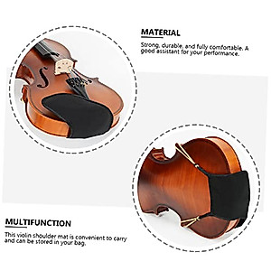 ERINGOGO 7 Pcs Violin Chin Rest Violin Stand Violin Shoulder Pad Violin Chin Cloth Violin 4/4 Violin Shoulder Rest Pad Violin Chin Mat Violin Mute Violin Supplies Cotton Pad Foldable Rubber