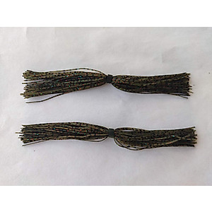 senlang 10 Bundles 50 Strands Fishing Silicone Skirts Spinnerbaits Buzzbaits Squid Rubber Line Jig Head Lures Replacement Fly Tying Material L11