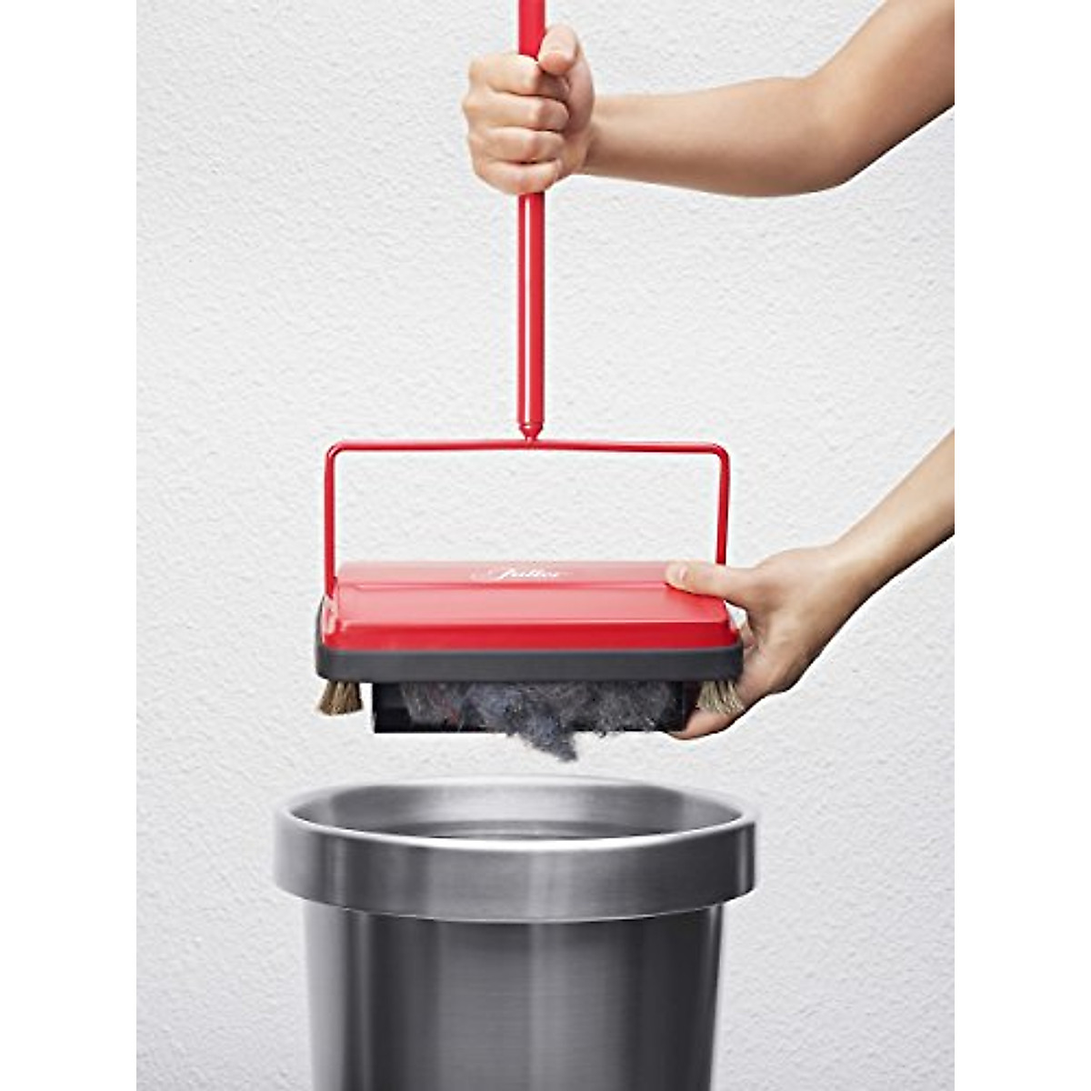 Fuller Brush 17052 Electrostatic Carpet & Floor Sweeper - 9" Cleaning Path - Lightweight - Ideal for Crumby Messes - Works On Carpets & Hard Floor Surfaces Red