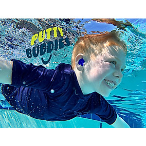PUTTY BUDDIES Floating Earplugs 3-Pair Pack – Soft Silicone Ear Plugs for Swimming & Bathing – Invented by Physician – Block Water– Premium Swim Earplugs – Doctor Recommended – Ear Tubes