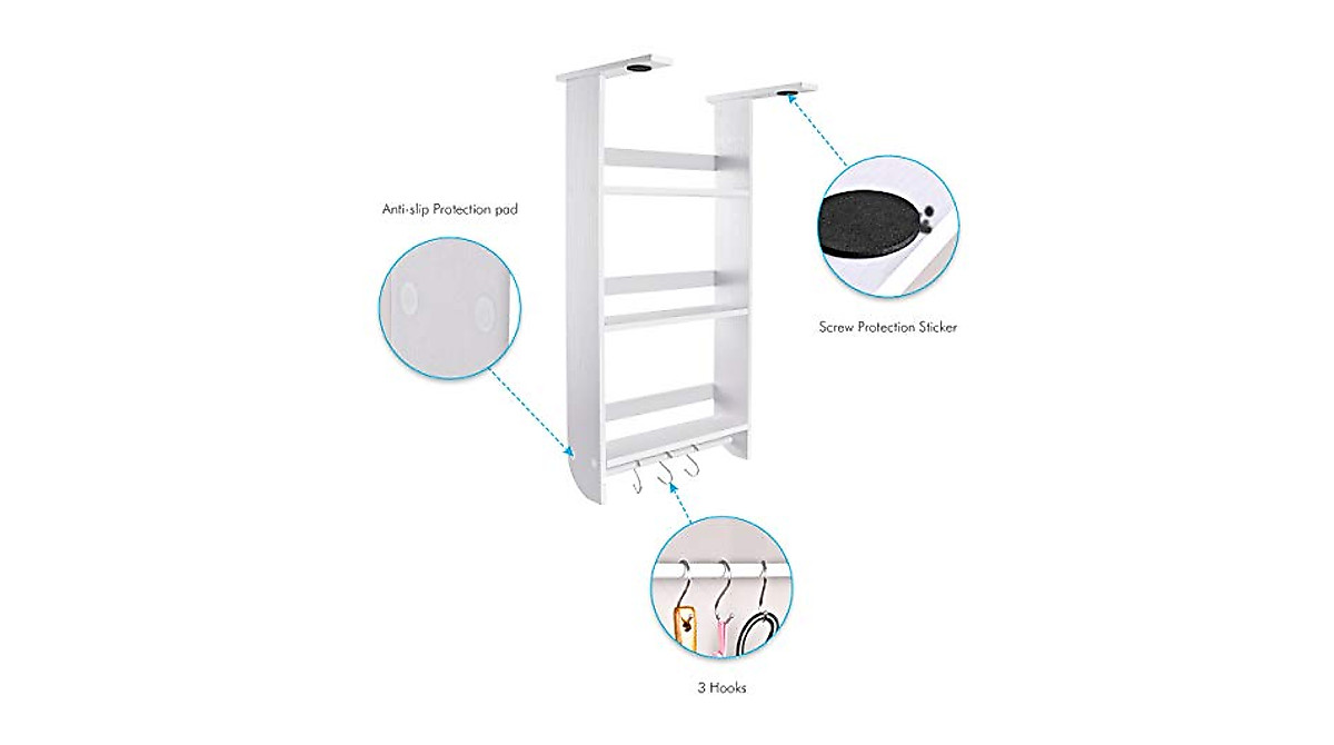 Adjustable Refrigerator Side Storage Rack Organizer