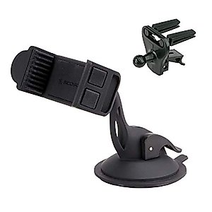 Scosche HDVM-1 3-in-1 Universal Vent and Suction Cup Mount for Mobile Devices | StickGrip Base and Vent Clips Included