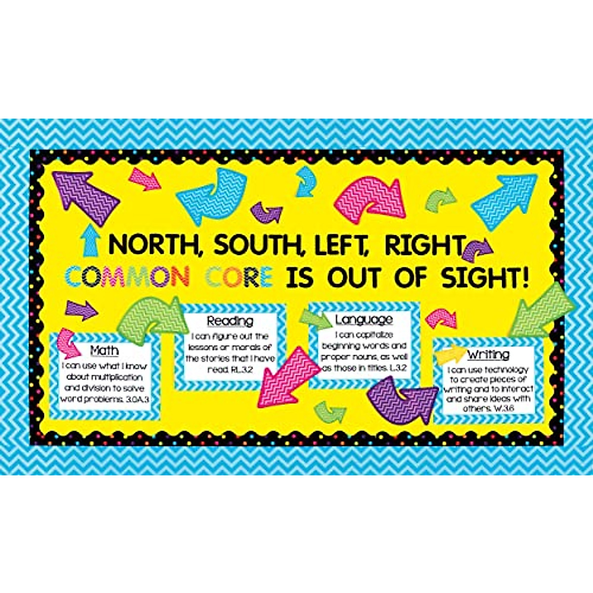 Teacher Created Resources Chevron Classic 2-Inch Letters Uppercase Pack (5566)