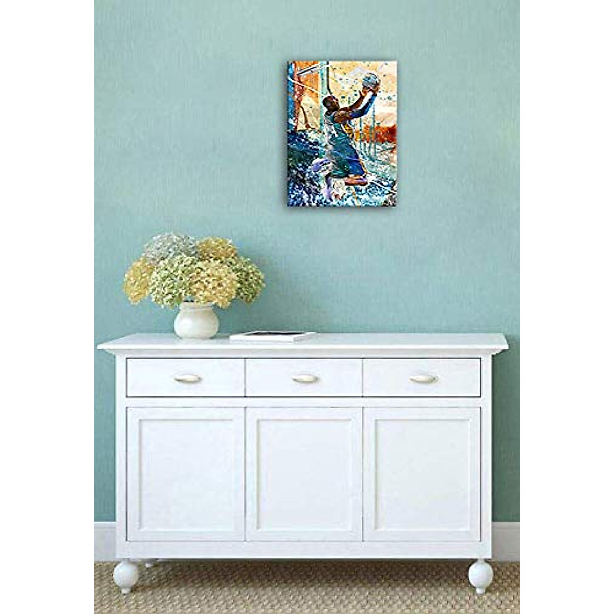 Kobe Bryant Wall Art Basketball Player Canvas Wall Art Painting Sports Posters Artwork Home Decor for Basketball Fan Memorabilia Gifts Living Room Bedroom Boy Girl Gifts Decoration Wall Art