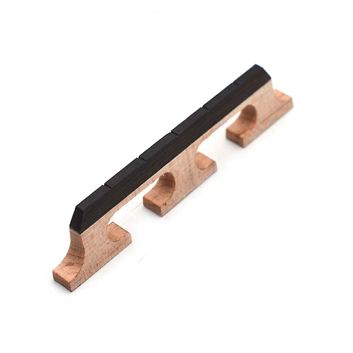 Banjo Bridge, Banjo Standard Wooden Bridge Banjos Accessories (5 Strings, Maple Ebony)