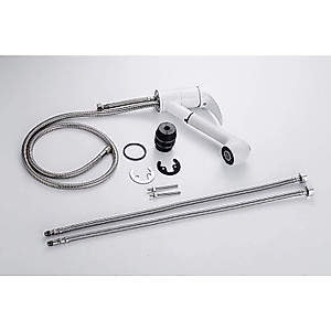 Bathtub Deck Mount Brass Kitchen Faucets Mixers Single Handle White Pull Out Kitchen Water Tap