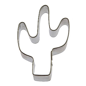 2 Piece Cactus 4.25 inch and Mini Cactus 2 inch Cookie Cutter Set from The Cookie Cutter Shop – Tin Plated Steel Cookie Cutter – Made in the USA