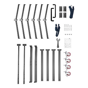 LIYUANJUN Folding Table Cart with Wheels, 34×72×45 Inch Folable Table Trolley for 42 Table Capacity Practical Handle Heavy Duty Panel Dolly for Schools Offices Homes, Black