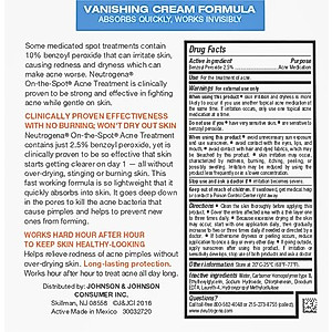 Neutrogena On-The-Spot Acne Treatment Gel with Benzoyl Peroxide - Gentle Face Acne Medicine for Acne Prone Skin, 0.75 oz