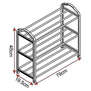 XUXUWA Household Shelves, 3 Tier Shoe Rack for 12 Pairs of Shoes Standing Shoe Storage Organizer Black