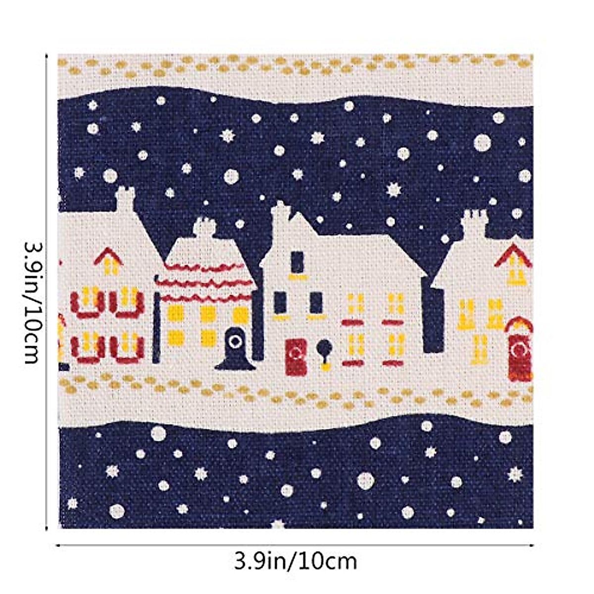 40 Pcs Christmas Cotton Fabric Square Precut Fabric Scraps Christmas Printing Quilting Fabric Squares Christmas Random Patterns Cotton Patchwork for DIY Xmas Sewing Crafting (10x10cm)