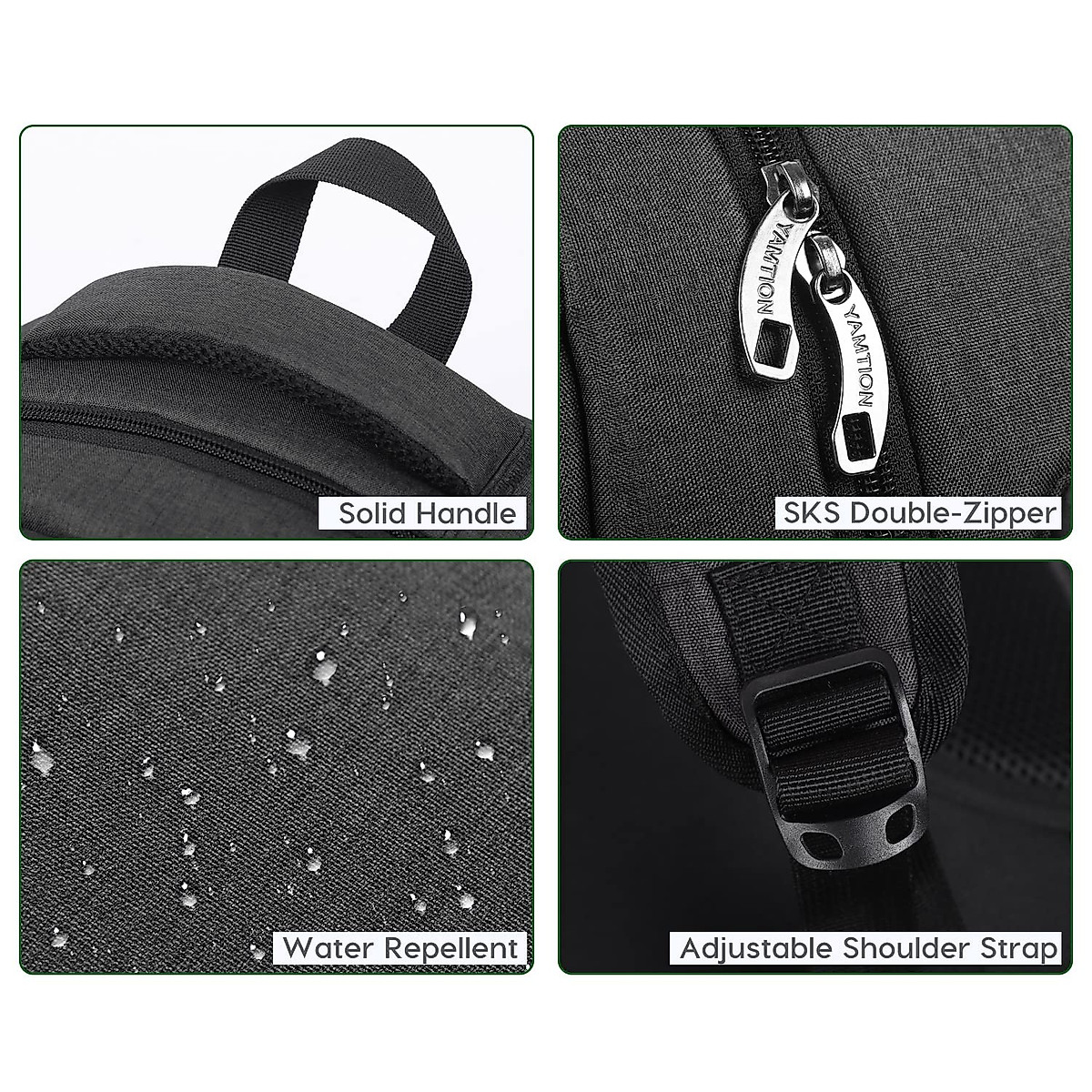 YAMTION Backpack for Men and Women,School Backpack for Teenager,15.6 inch Laptop Bookbag with USB Charging port for Business Work College Travel Trip