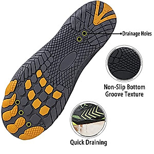 MAQLPC Water Shoes Men Women, Quick Dry Aqua Shoes, Mens Womens Barefoot Slip-on Beach Surf Pool Sports Swim Shoes Aqua Socks for Hiking Boating Fishing Kayaking