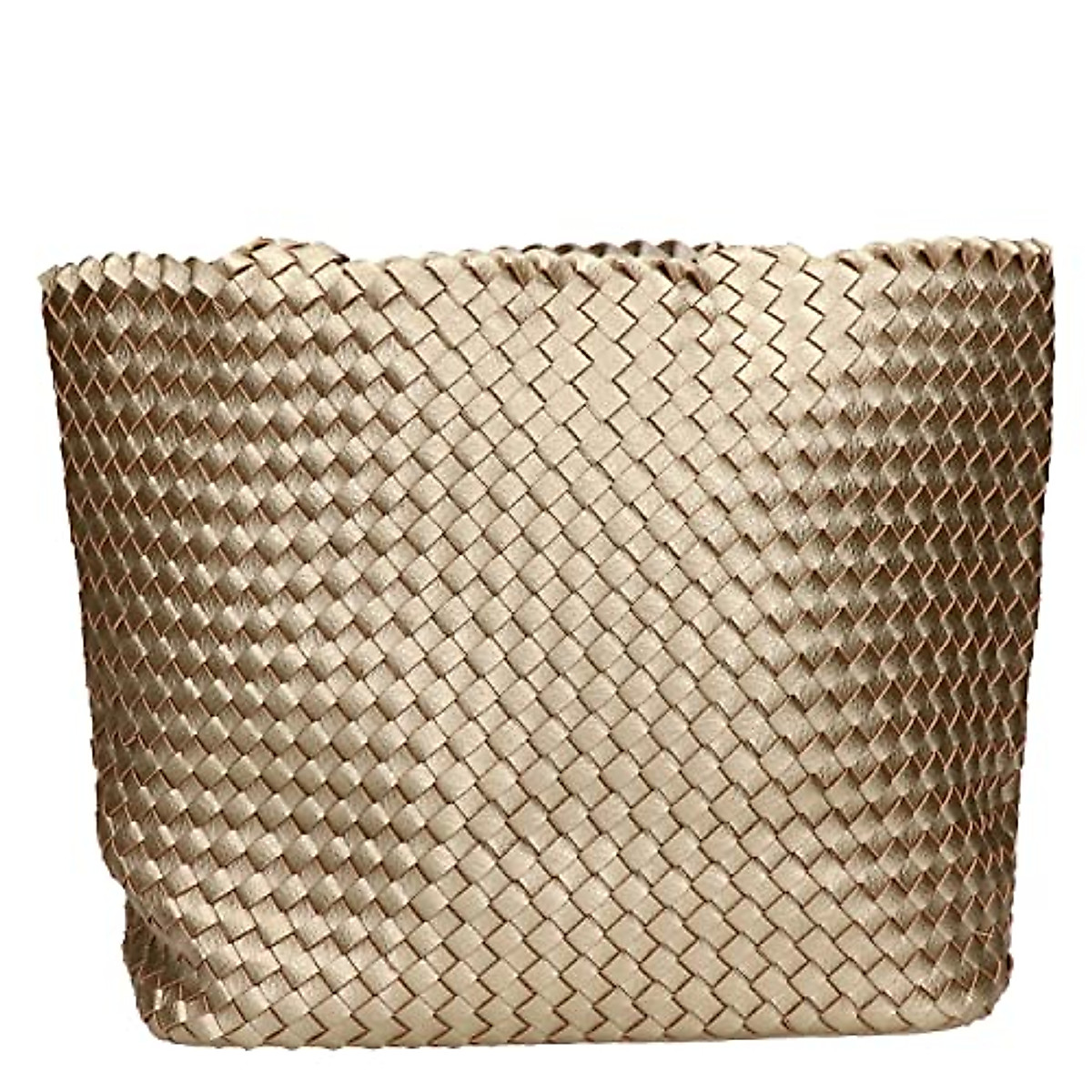 ILSE JACOBSEN HORNBAEK Woven Tote Bag08 |Platin-Silver