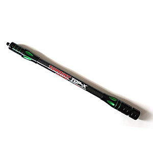 AMEYXGS Archery Balance Bar Balance Rod 10" 12" 15" Balance Side-Bar Carbon Stabilizer System Damping Rods Shock Absorber for Compound Recurve Bow (green, 10inch)