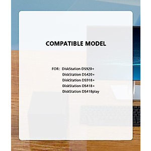 ADJNPCY Dust Filter for Synology NAS DS920+ DS420+ DS918+ DS418play Dustproof PVC Cover - Black