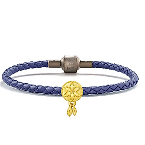 CHOW SANG SANG 999 24K Solid Gold Spiritual Dreamcatcher Mini Charm Bracelet for Women 92448C