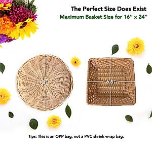 Seal Fresh Extra Large Cellophane Bags (Ribbon and Basket NOT Included) – 16" x 24" (50 Count) – Clear Basket Wrapping Bags, Cellophane Gift Bags, Large Cellophane Bags, Clear Gift Bags, Clear