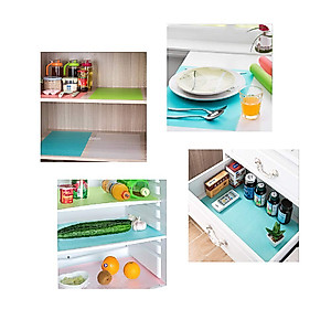 PaWuKi Refrigerator Mats, Washable Waterproof Drawer Table Mats Refrigerator Liners for Cabinets Storage Kitchen and Placemats