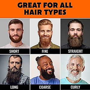 Tame The Wild Premium Beard Straightener - Ionic Anti-Scald Technology - Heated Beard Brush - 3 Temp Settings - Wooden Comb Included - Gift Set