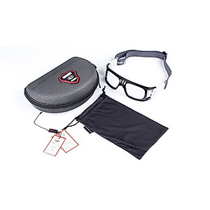 Runspeed Unisex Sports Glasses Anti-Fog Protective Safety Goggles with Adjustable Strap for Basketball Football Hockey Rugby Baseball Soccer Volleyball and More (Black84)