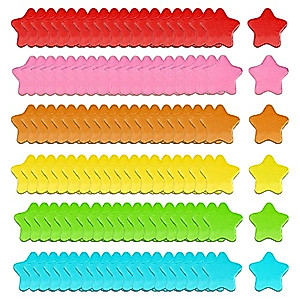 LNQ LUNIQI 120 Pcs Refrigerator Magnets Colorful Stars Shaped Magnets Blackboard Sticker Childrens Race Reward Chart Magnet for Whiteboard Office Refrigerator (6 Color,2cm)