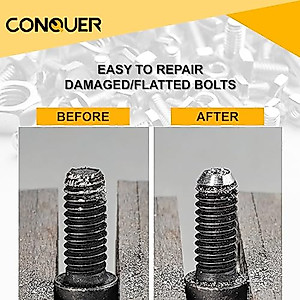 CONQUER Tools Deburring External Chamfer Tool, Premium Tungsten Blade, Deburring Drill Bit, Remove Burr Tools Quick Release Shank Fits for 1/8"-3/4"(3mm-19mm) Stainless Steel Burr Removal, Countersink