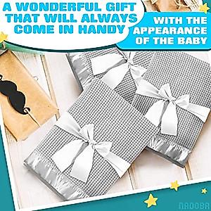 Thermal Baby Blanket for Girls and Boys - Waffle Weave Blanket Satin Baby Blanket - Throw Blanket for Baby Receiving Blankets - Soft Waffle Blanket