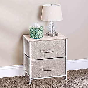 ZSEDP Nordic 2 Drawers Nightstand Bedside Dresser Jewelry Box Makeup Storage Box Cabinet Container Drawer Organizer Bedroom Furniture