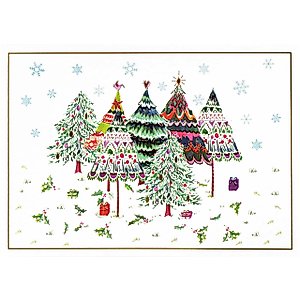 Merry Evergreens Deluxe Boxed Holiday Cards (20 Cards and 21 Envelopes) (English and Italian Edition)