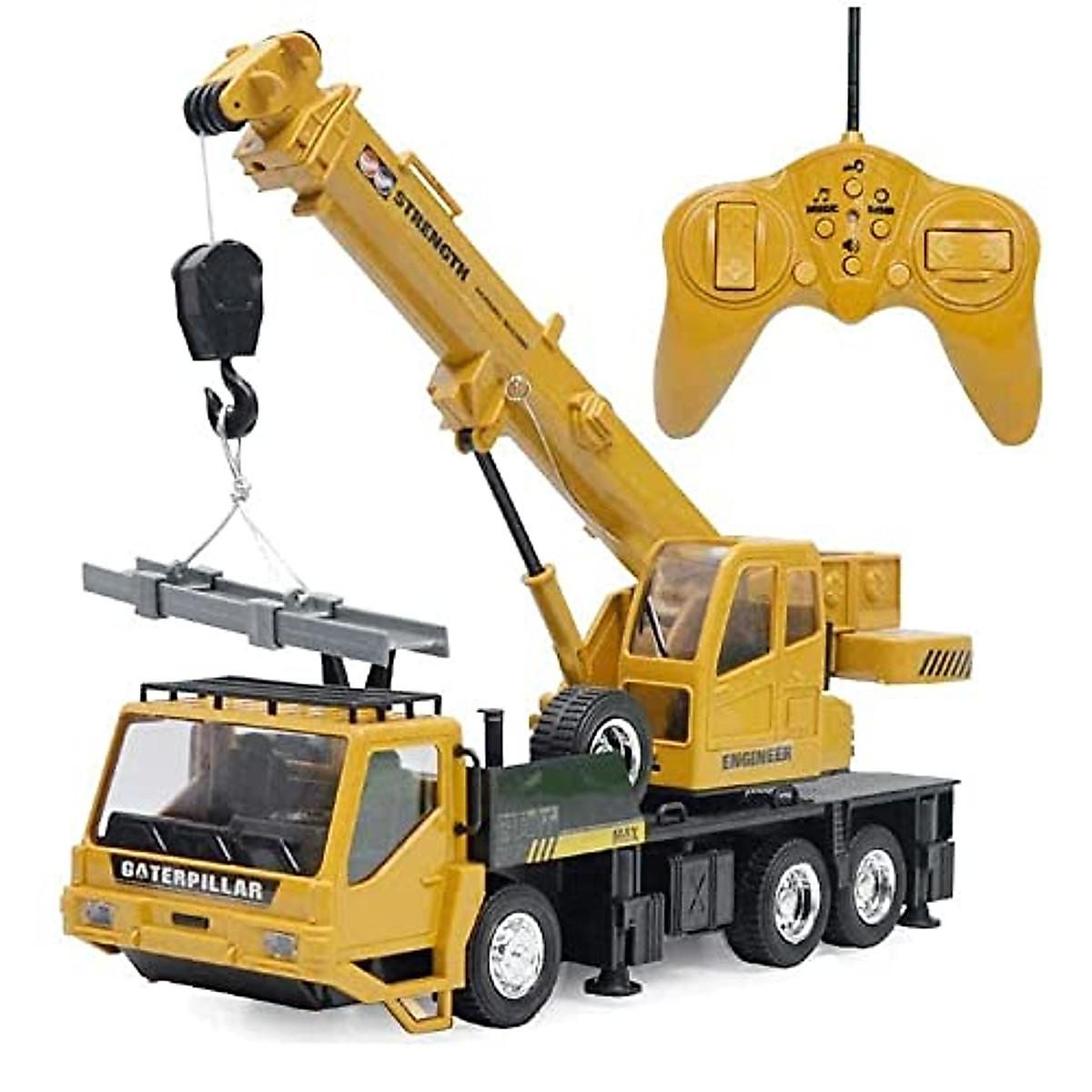 HEBXMF 2.4G Off-Road RC Trucks Tower Cranes Remote Control Construction Toy Loaders RC Engineering Vehicle Models,RC Car Cranes, Educational Toys, Gifts for Children