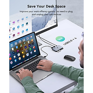 USB Switch 3.0 KVM Switch, ABLEWE Aluminum USB switcher 2 Computers Sharing 4 USB Devices for PC Printer Scanner Mouse Keyboard with 2 Pack USB 3.0 Cable