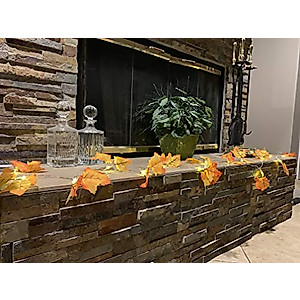 Joiedomi 2 Pack 14.7FT Thanksgiving Lights Fall Maple Leaves String Lights with 20 LED Warm White Lights for Autumn Garland, HomeThanksgiving Indoor Outdoor Decor