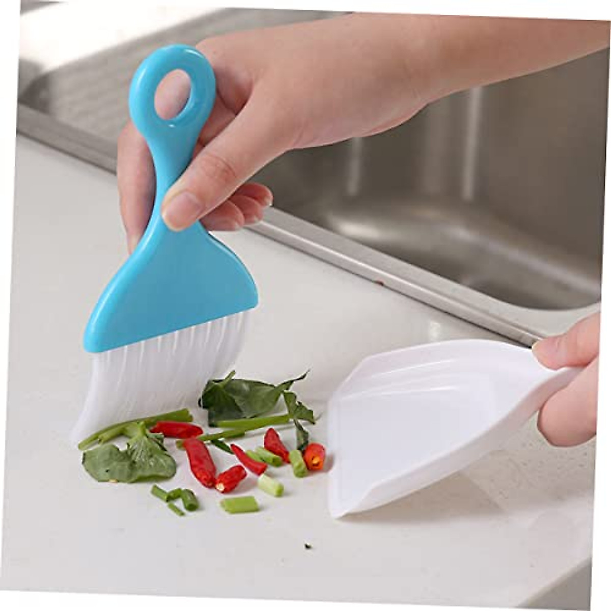 Healeved 2 Sets Household Supplies Broom Hand Kid Broom Cleaning Brush Tent Broom Cleaning Tools Dust Broom Mini Broom Cleaning Broom Keyboard Broom Dustpan Cleaning Dustpan
