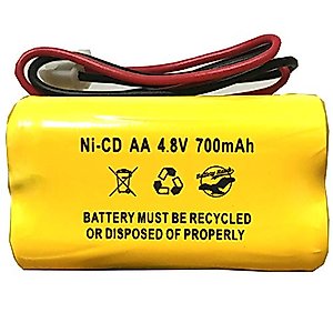 BL93NC487 AA500MAH Unitech AA 700mAh Ni-CD AA600mAh McNair Corun Ni-Cd AA500 4.8v 700mAh Ni-CD Battery Pack Replacement for Emergency/Exit Light Sign Batteryhawk, LLC