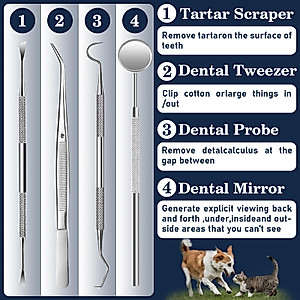 Plaque and Tartar Remover for Dogs and Cats, Pet Dental Scaler with LED Light, Electric Dog Teeth Cleaning Tools 3 Cleaning Mode, Easy to Use and Safe,Black
