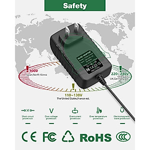 Power Cord Replacement Bissell SpinWave 2315 Charger for 23159 2315A 23158 23157 2307 SpinWave Cordless Hard Floor Mop 1614563 1611574 Charger, JOVNO 21.4V 600mA Adapter, 6.6ft Extra Long Power Cord