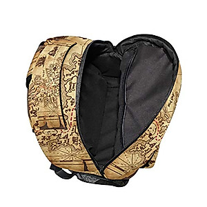 senya Pirate Treasure Map School Backpack Travel Rucksack Book Bag Laptop Backpack