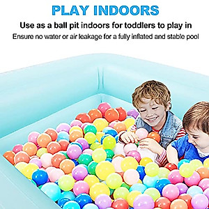 Kiddie Pool Above Ground Swimming Pool 59" X 43.3" X 23.6" Full-Sized Family Kiddie Blow up Pool for Kids, Toddlers, Infant & Adult for Ages 3+ Outdoor, Garden, Backyard, Summer Water Party