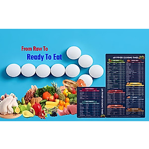 KW.Libite Air Fryer Cheat Sheet, Air Fryer Cookguide for Beginners, Air Fryer Recipes,Air Fryer Cooking Chart Air Fryer Magnetic Cheat Sheet, Air Fryer Guide