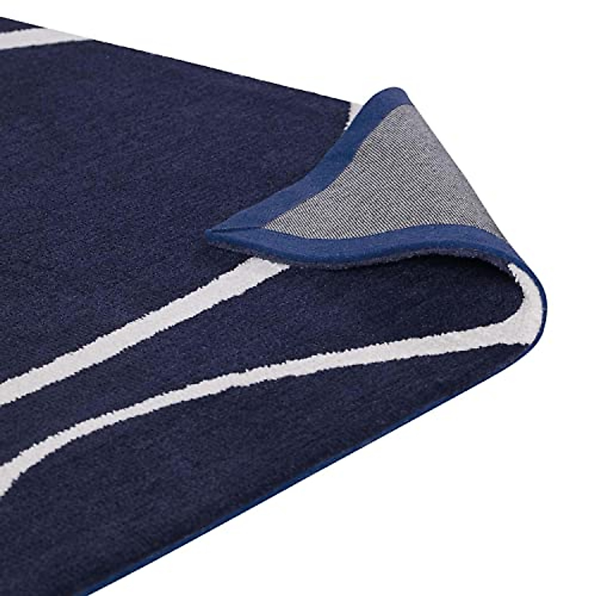 Modway Therese Abstract Swirl 8x10 Area Rug Contemporary Design in Navy and Ivory