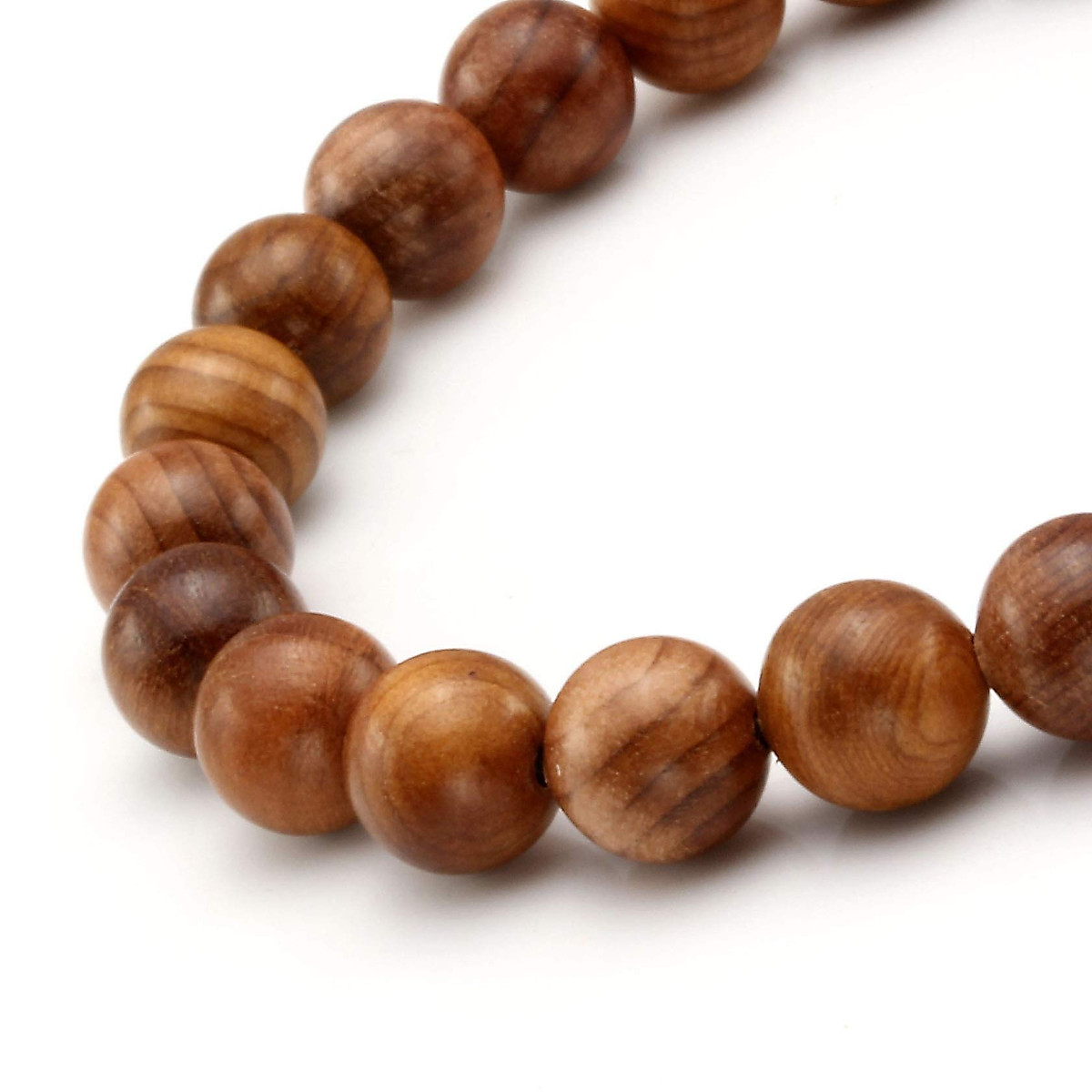 MILAKOO Jewelry Mens Womens Wood Beaded Stretch Bracelet - 8mm
