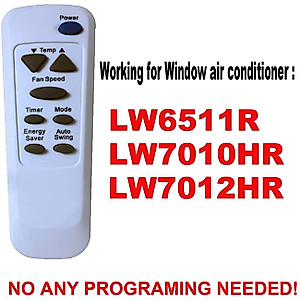 Replacement for LG Window Air Conditioner Remote Control for LW6511R LW7010HR LW7012HR