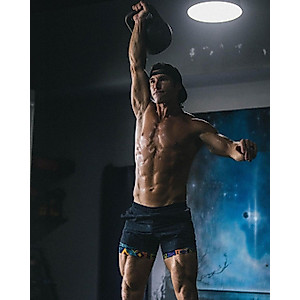 maamgic Mens 5" Gym Running Shorts for Men 2 in 1 Quick Dry Workout Athletic Shorts Totem Gray Large