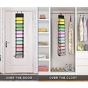 Wakult Legging Organizer - Hanging Closet Organizers and Storage for Clothes - 24 Compartments Jeans Organizer for Closet Wakult-storage bag Wakult-storage bag