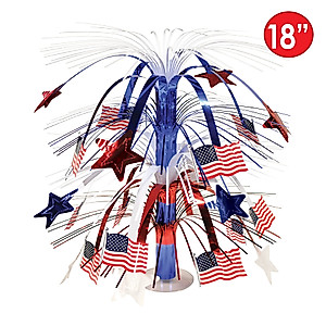 Beistle USA Flag Cascade Centerpiece, One Size, Red/White/Blue