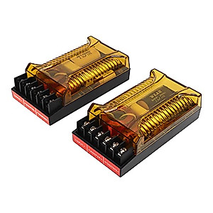 Car Audio Crossover, 1 Pair Max Power 120W 2 Way Car Audio Passive Crossover 60w Output Universal Electronic Audio Crossover Car Audio Tweeter for Vehicle