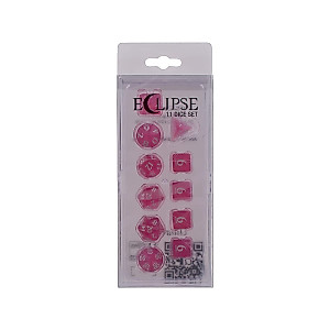 Ultra PRO - Eclipse 11 Dice Set (Hot Pink) - Great Dice Set for All Kinds of Card Games and Board Games Such As, DND, MTG, and RPG - UP Your Game with Ultra PRO